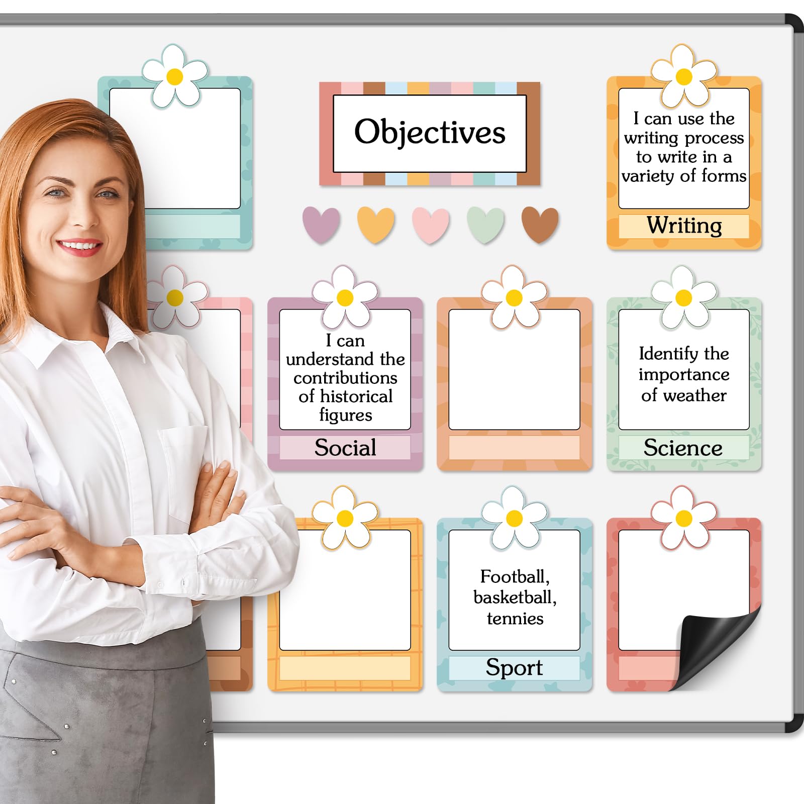 Snapklik.com : Trandraft 16 Pcs Magnetic Write Wipe Organization Chart ...