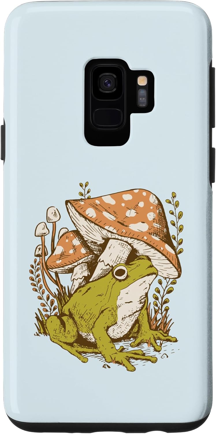 Amazon.com: Galaxy S9 Frog on Mushrooms Cottagecore Aesthetic Memes ...