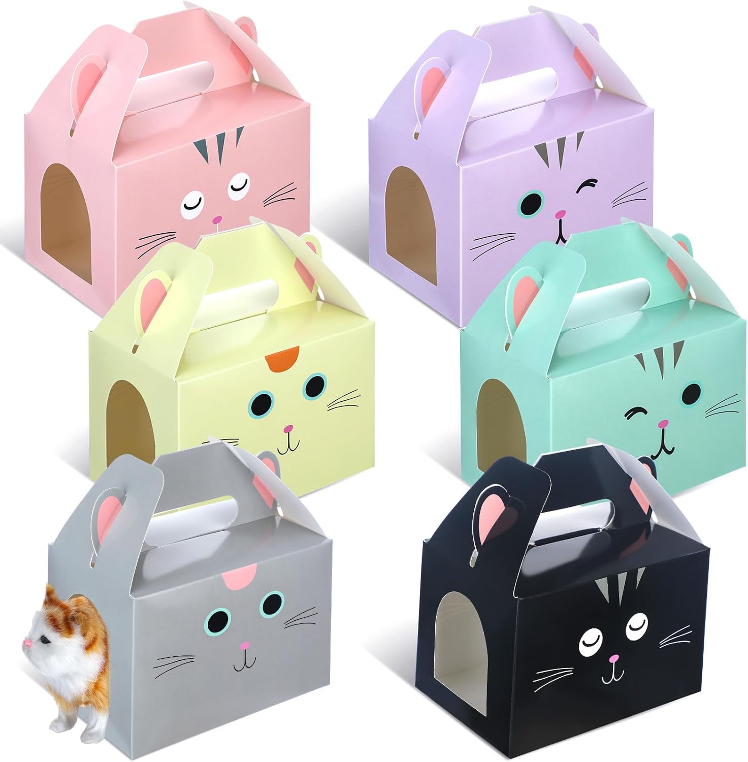 Amazon.com: Fainne 24 Pcs Party Favors Boxes Foldable Treat Gift Boxes ...