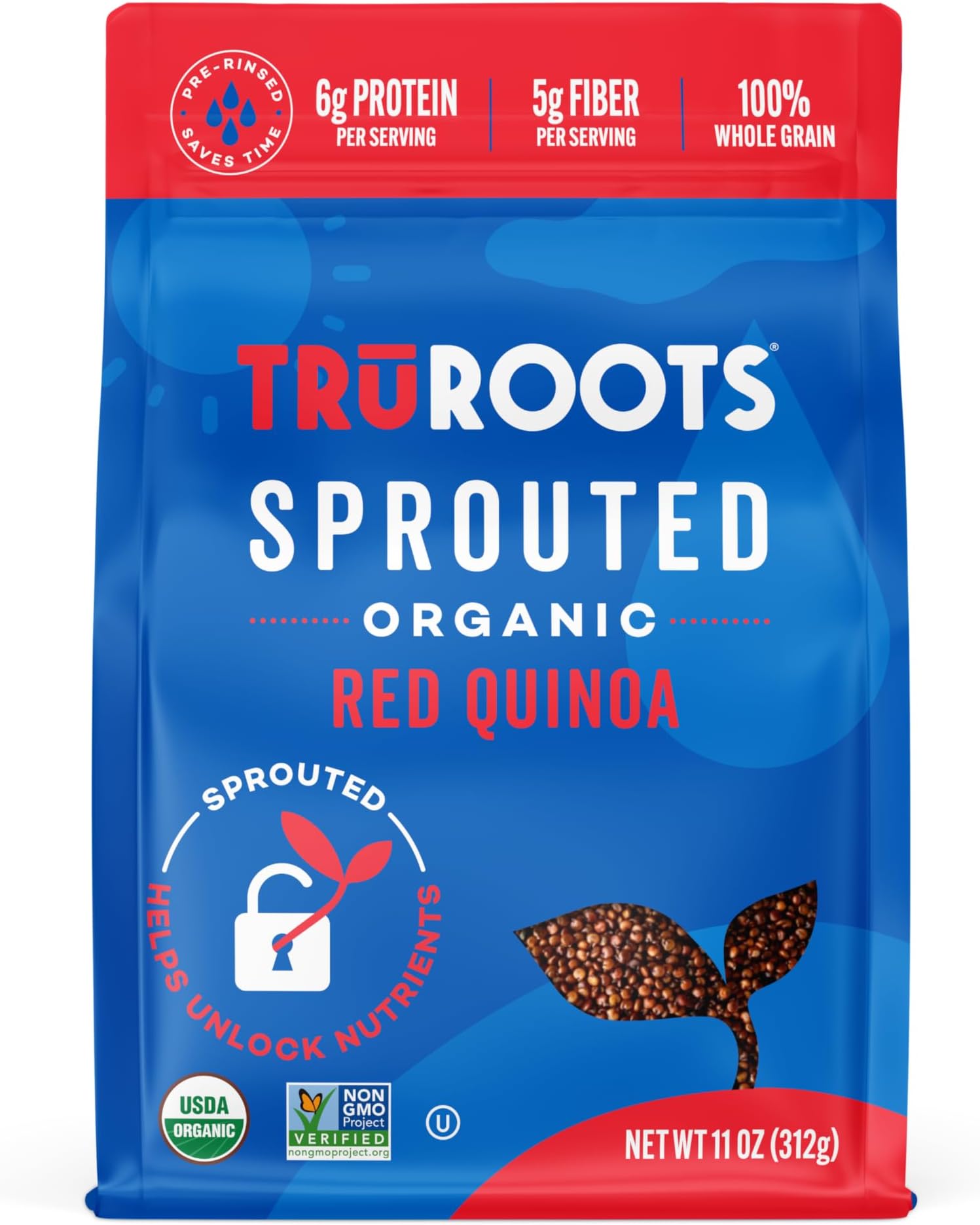 Amazon.com: TruRoots Organic Sprouted Red Quinoa, 11oz (Pack of 1)