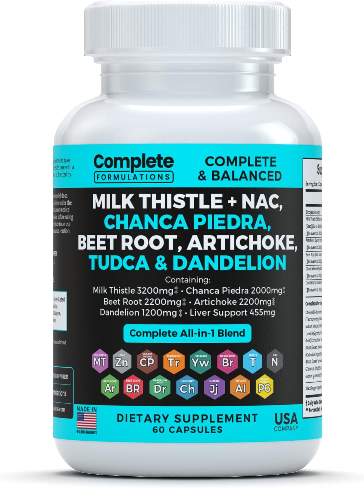 Amazon.com: Complete Formulations Milk Thistle + NAC Supplement with ...