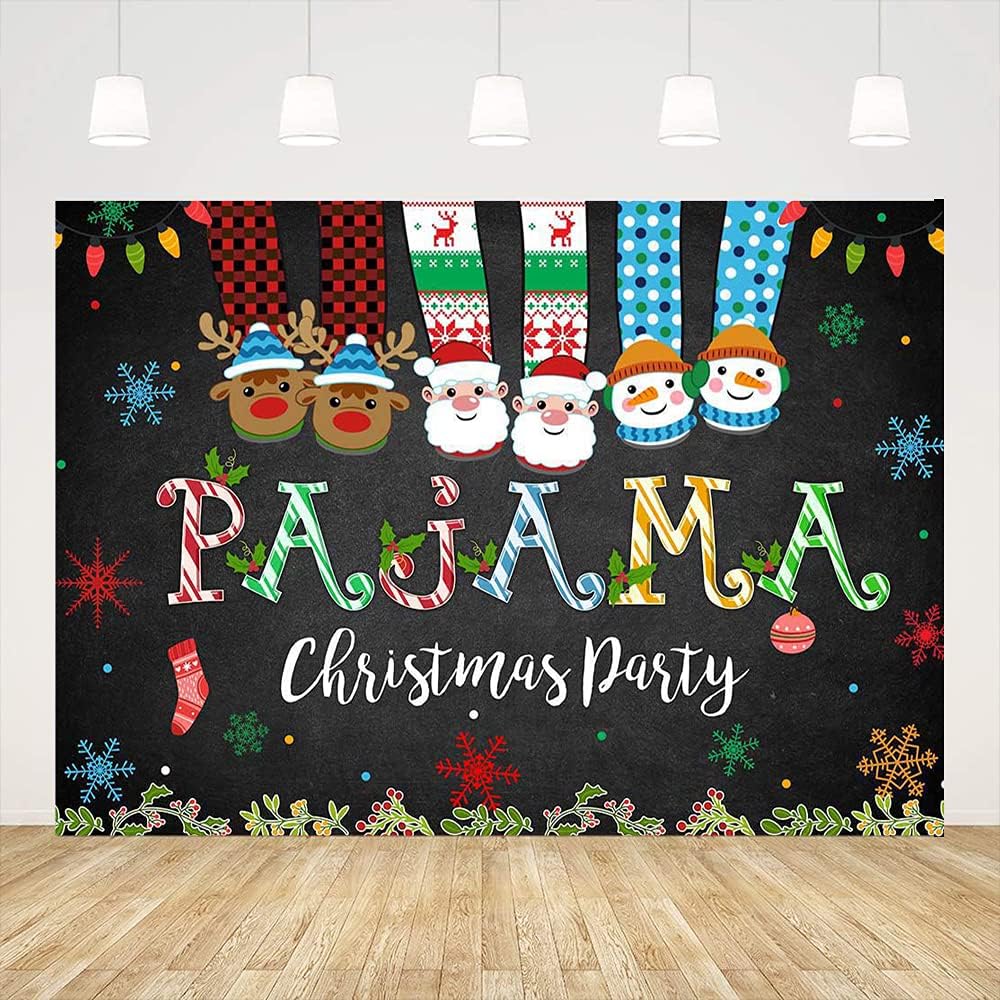 Amazon.com : Ticuenicoa 7x5ft Pajamas Party Backdrop Christmas Pancakes ...