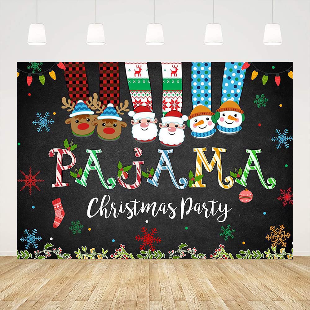 Amazon.com : Ticuenicoa 7x5ft Pajamas Party Backdrop Christmas Pancakes ...