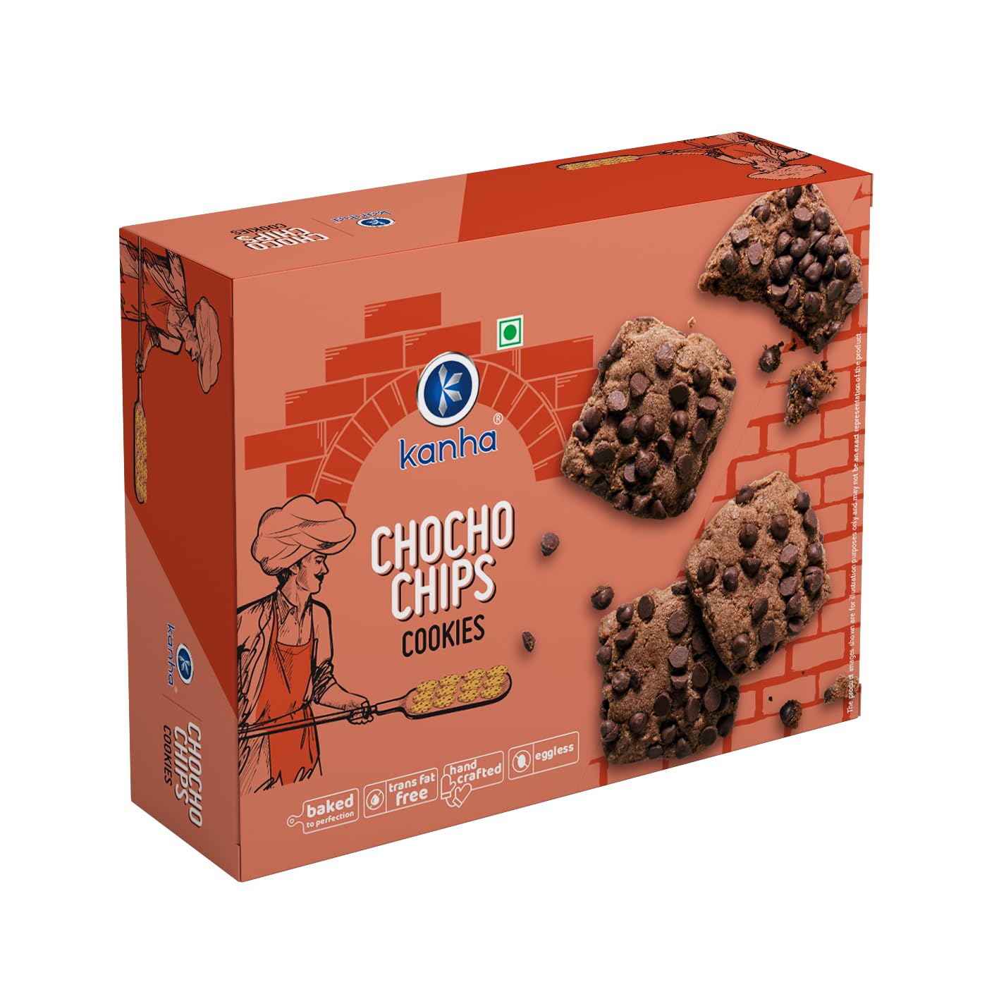 KANHA CHOCO CHIPS COOKIES 400 GMS(Pack of 2) : Amazon.in: Grocery ...