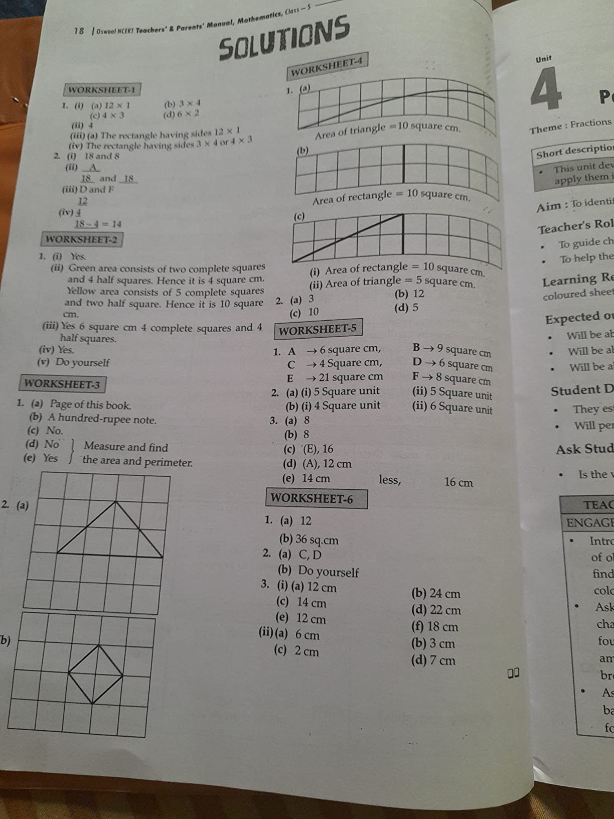 Oswaal NCERT Teachers & Parents Manual Class 5 Mathematics Math Magic ...