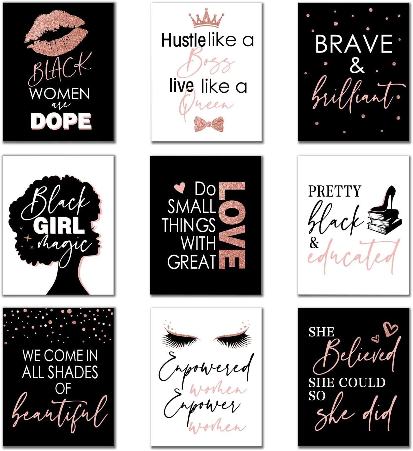 Amazon.com: Brooke & Vine Women Office Inspirational Wall Art Prints ...