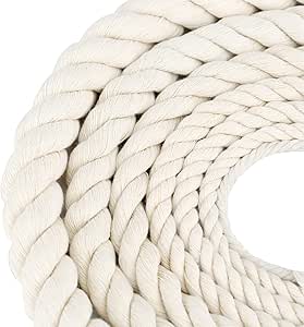 Cotton Rope Thick Rope White Rope 8mm Macrame Rope 33 Feet Noose Soft ...