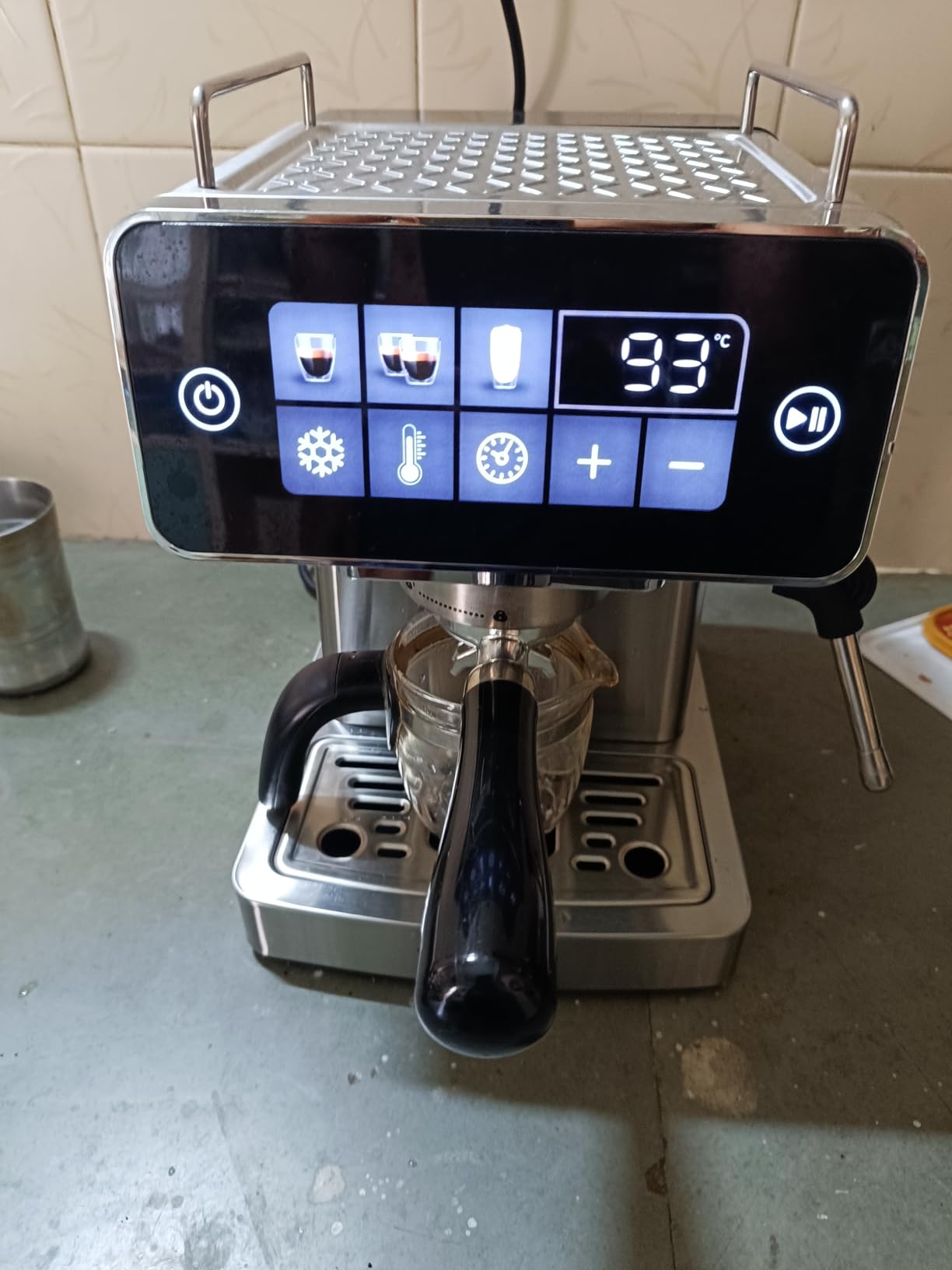 VANTRO Espresso Coffee Machine | Stainless Steel Body with Touch ...