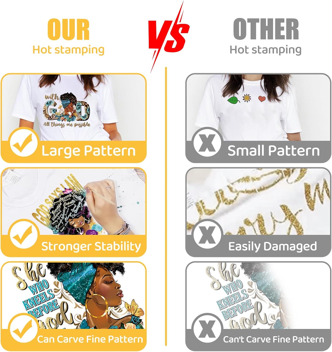 5 calcomanías para planchar con diseño de niña negra, parches para ...