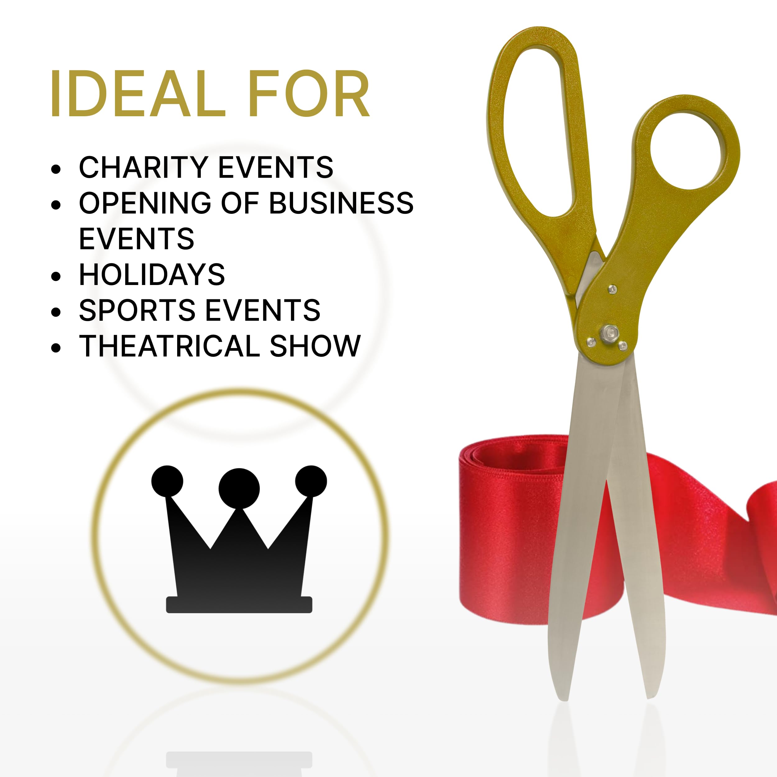 Gold Grand Opening Ceremony Kit â€“ 25 Inch Giant Scissors Gold with ...