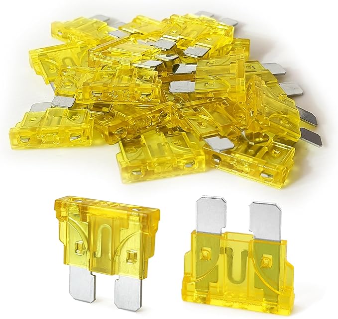 Amazon.com: 20Pcs 20 Amp Standard Car Fuses, Automotive Replacement ...