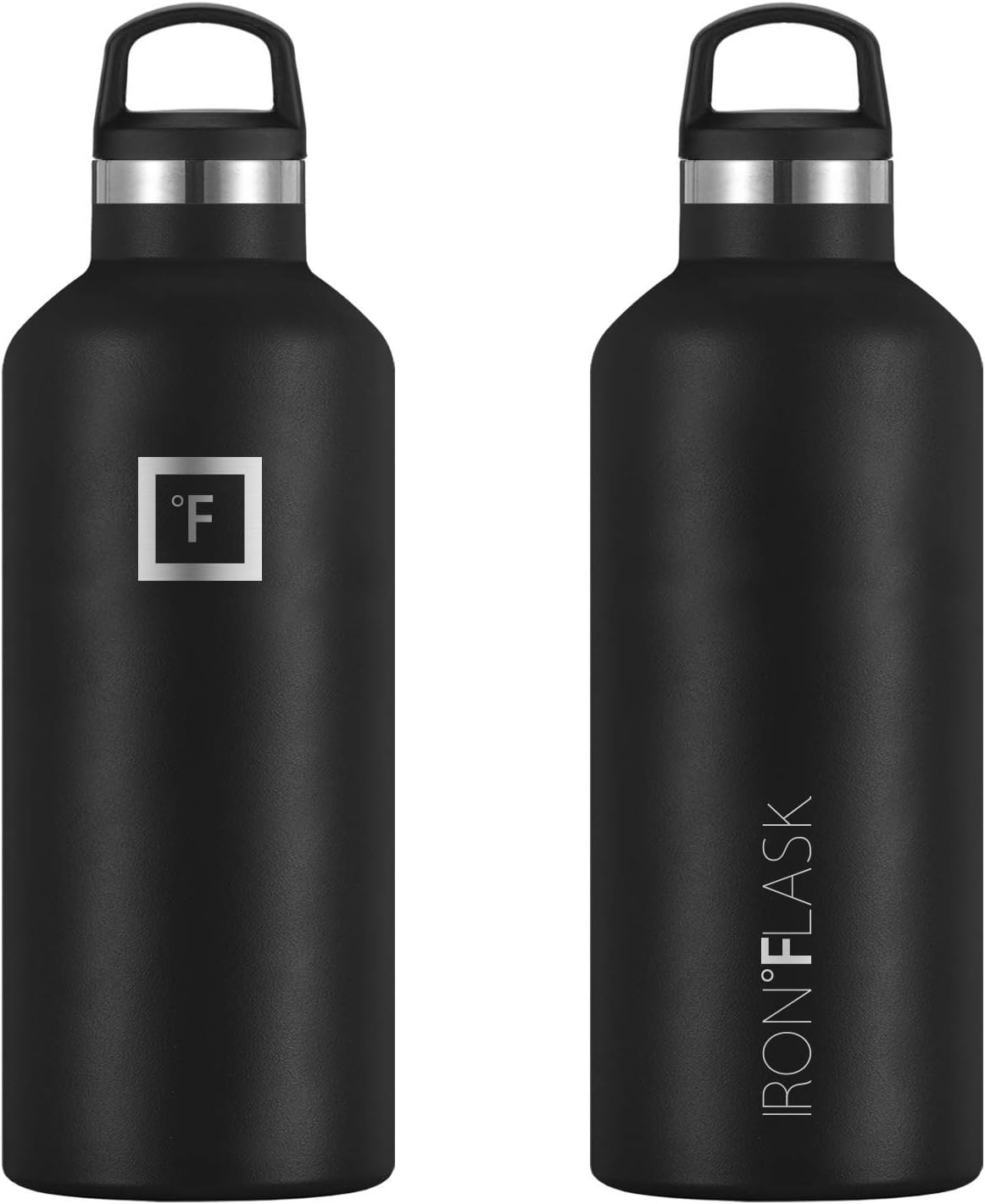 IRON °FLASK Sports Water Bottle - 3 Lids (Narrow Straw Lid) Leak Proof ...