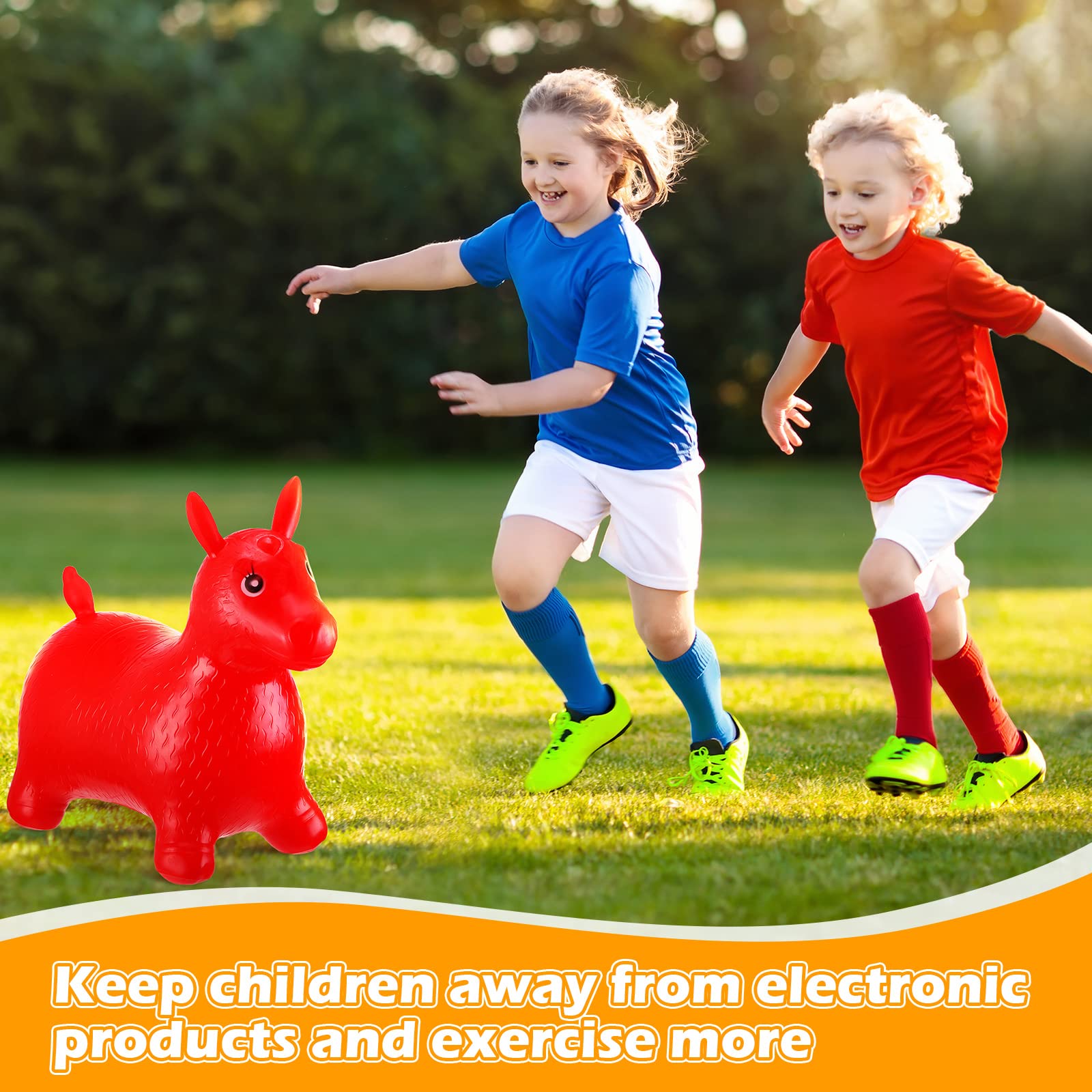 Sotiff 2 Pack Horse Hopper Jumping Animal with Pump Ride on Bouncy ...