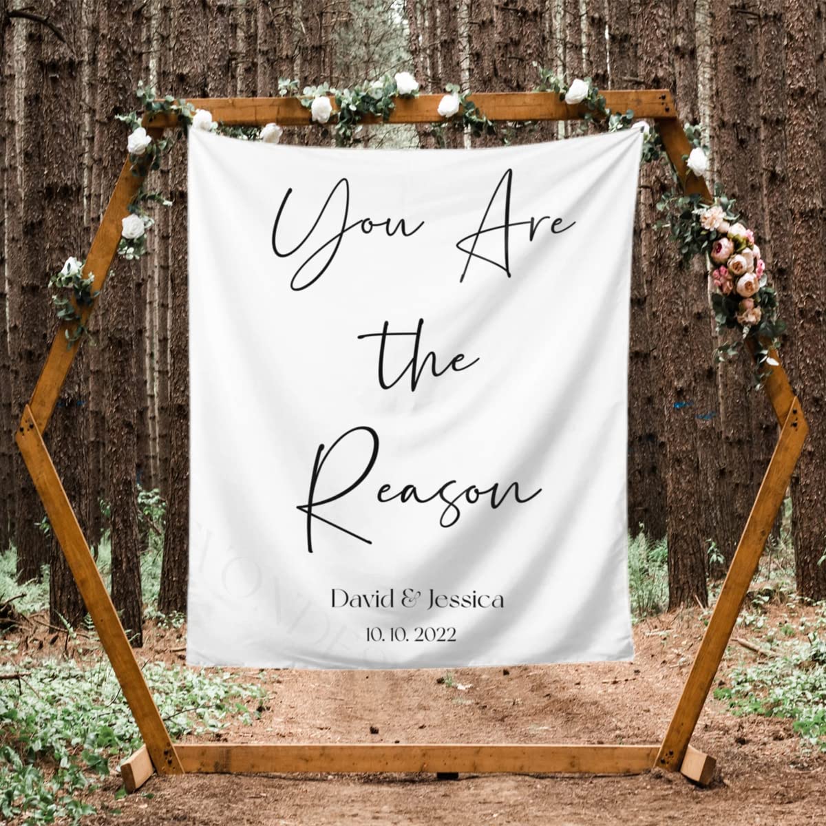 Amazon.com: You are The Reason Backdrop, Custom Tapestry with Names and ...