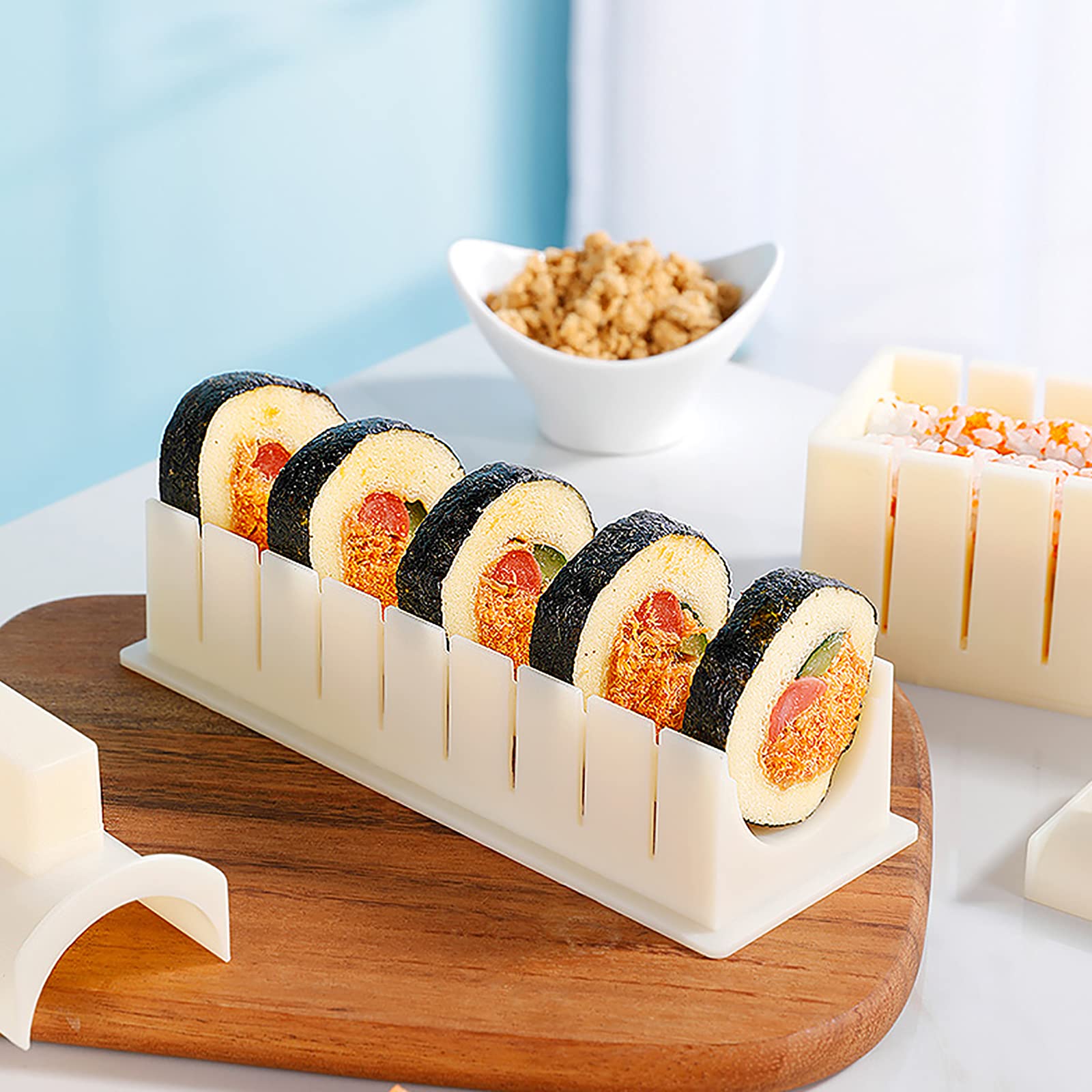 Buy Sushi Making Kit, SKYSER 10 Pieces Complete Sushi Maker Kit Plastic ...