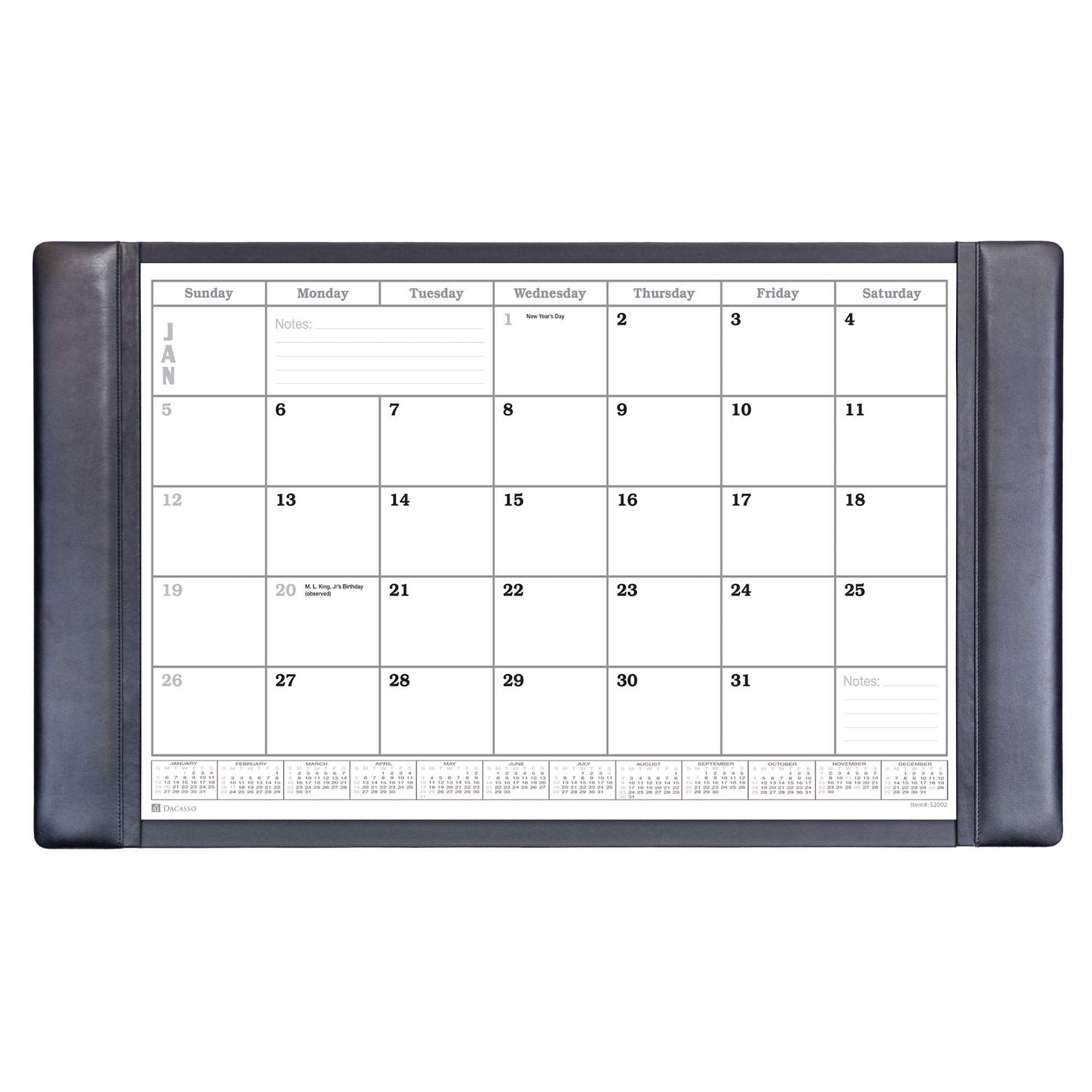 Amazon.com: Dacasso Leather Desk Calendar pad, 34 x 20, Black (P1050 ...