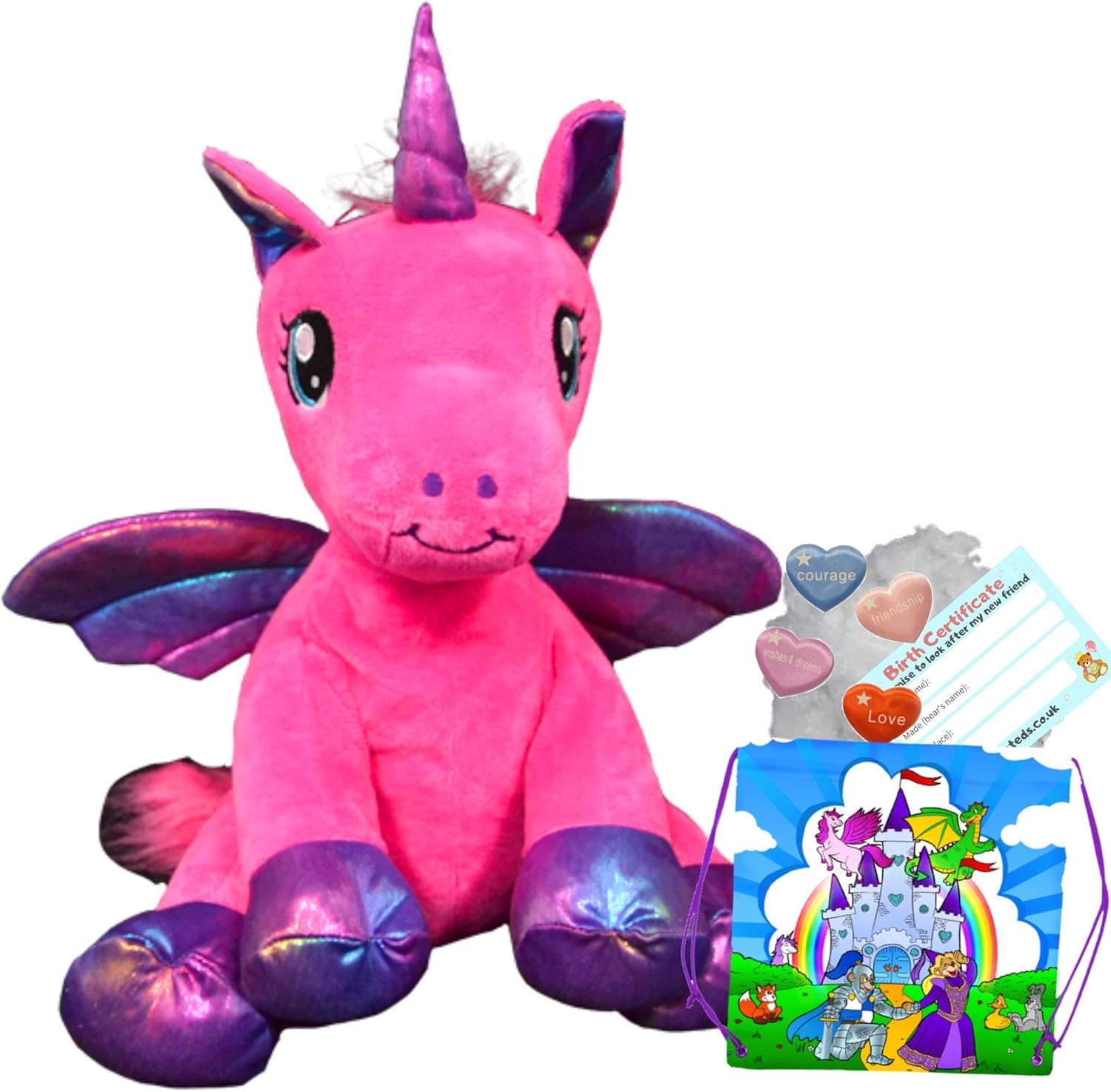 Unicorn Teddy Plush Soft Toy – Build your own Teddy Bear Making Kit ...
