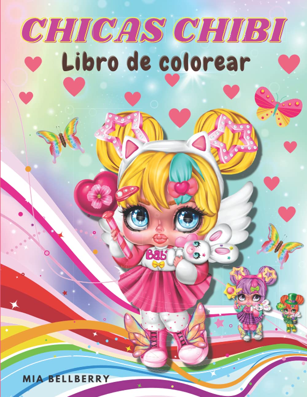 Chicas Chibi Libro De Colorear Simpaticos Personajes Kawaii Un Adorable ...