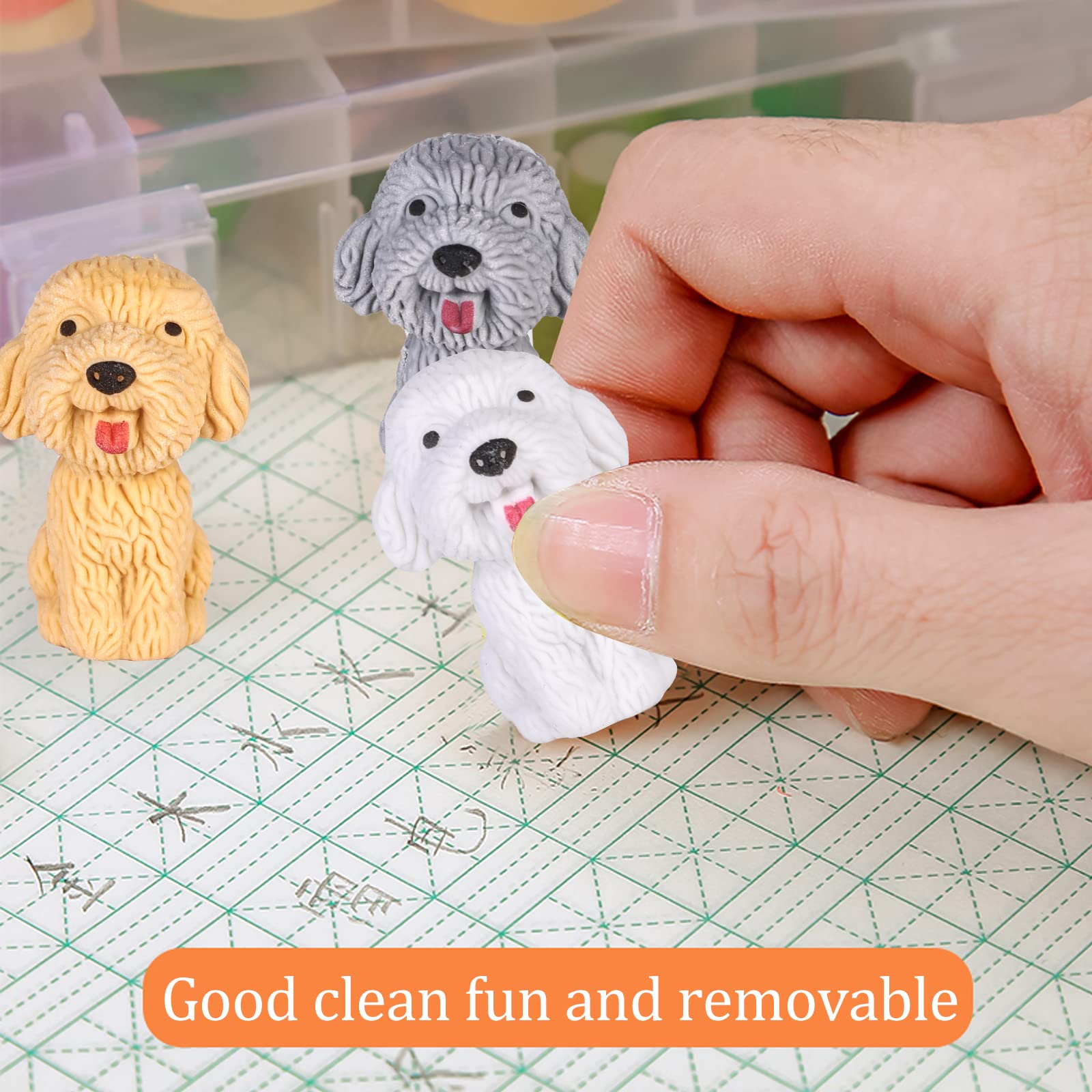 Snapklik.com : Animal Dogs Pencil Erasers Toppers: Erasers 30 Pack ...