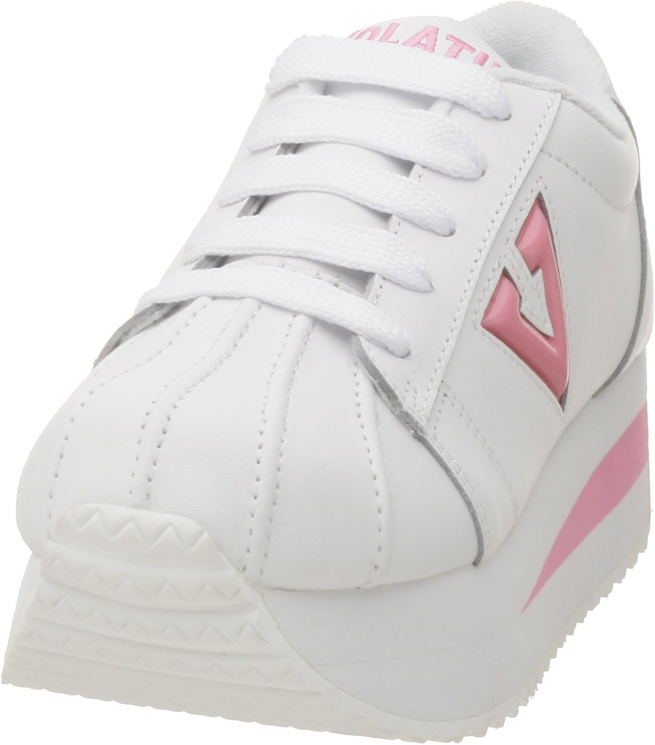 Amazon.com | Volatile Women's Revolution Platform Sneaker,White/Pink,8. ...