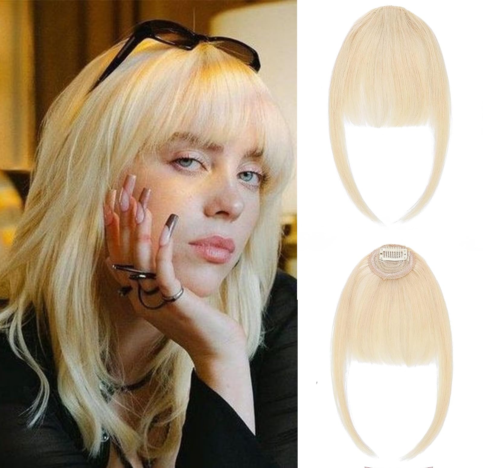 Amazon.com : ORIGEN Clip in Bangs Real Human Hair Clip on Wispy Bangs ...