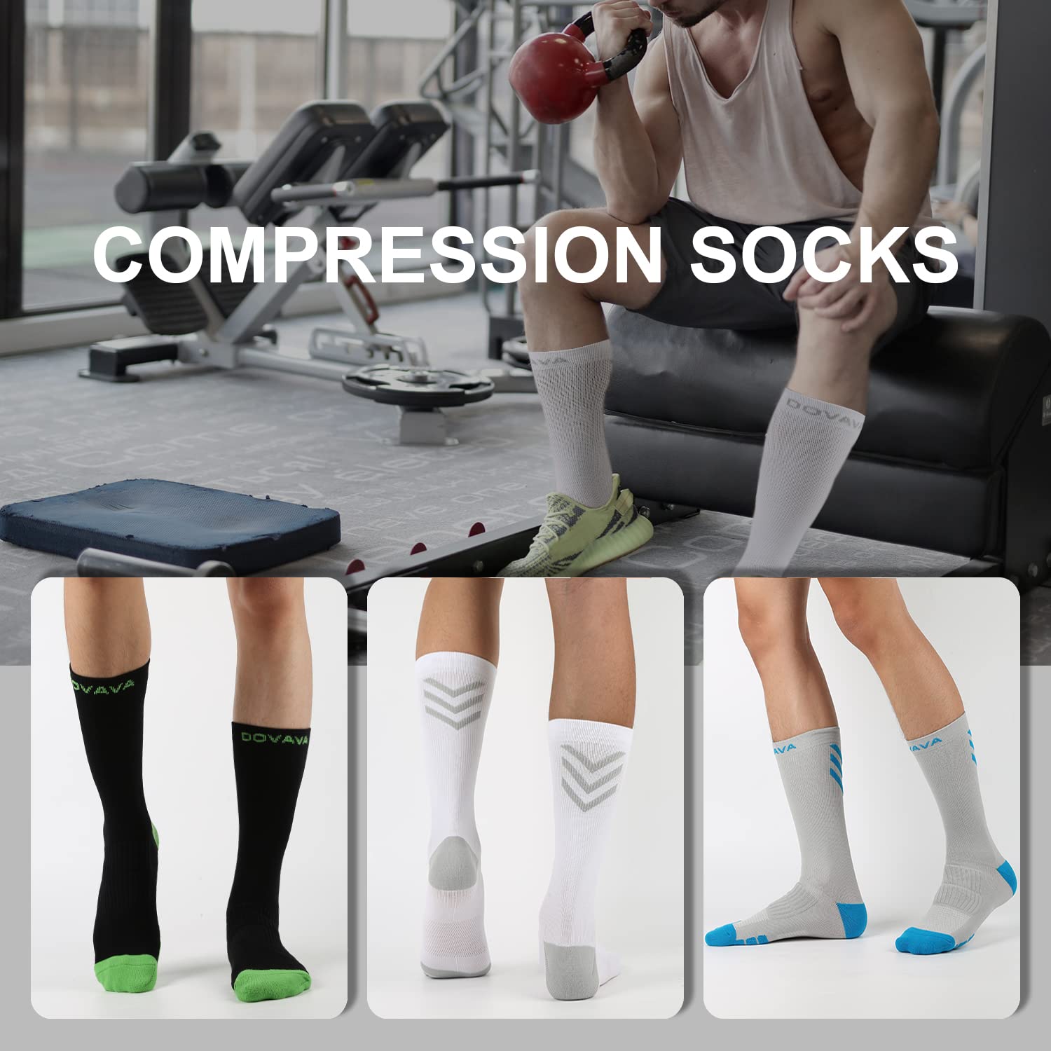 Snapklik.com : DOVAVA Dri-tech Compression Crew Socks 15-20mmHg For Men ...