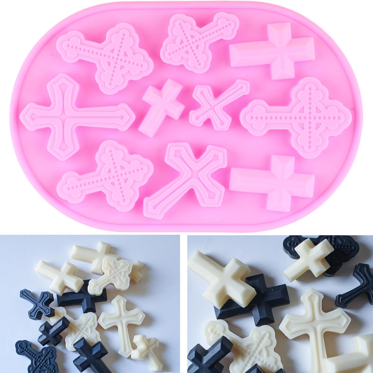 Amazon.com: YIMINGMOLD Cross Shaped Silicone Molds Cross Chocolate Mold ...