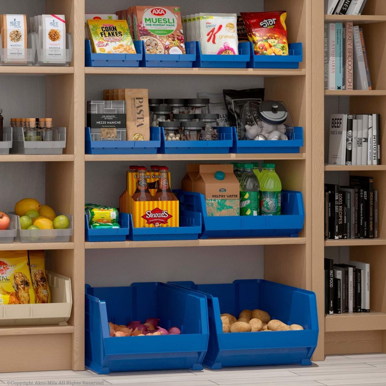 Snapklik.com : 30138 Plastic Shelf Bins, Heavy Duty Storage Bins For ...