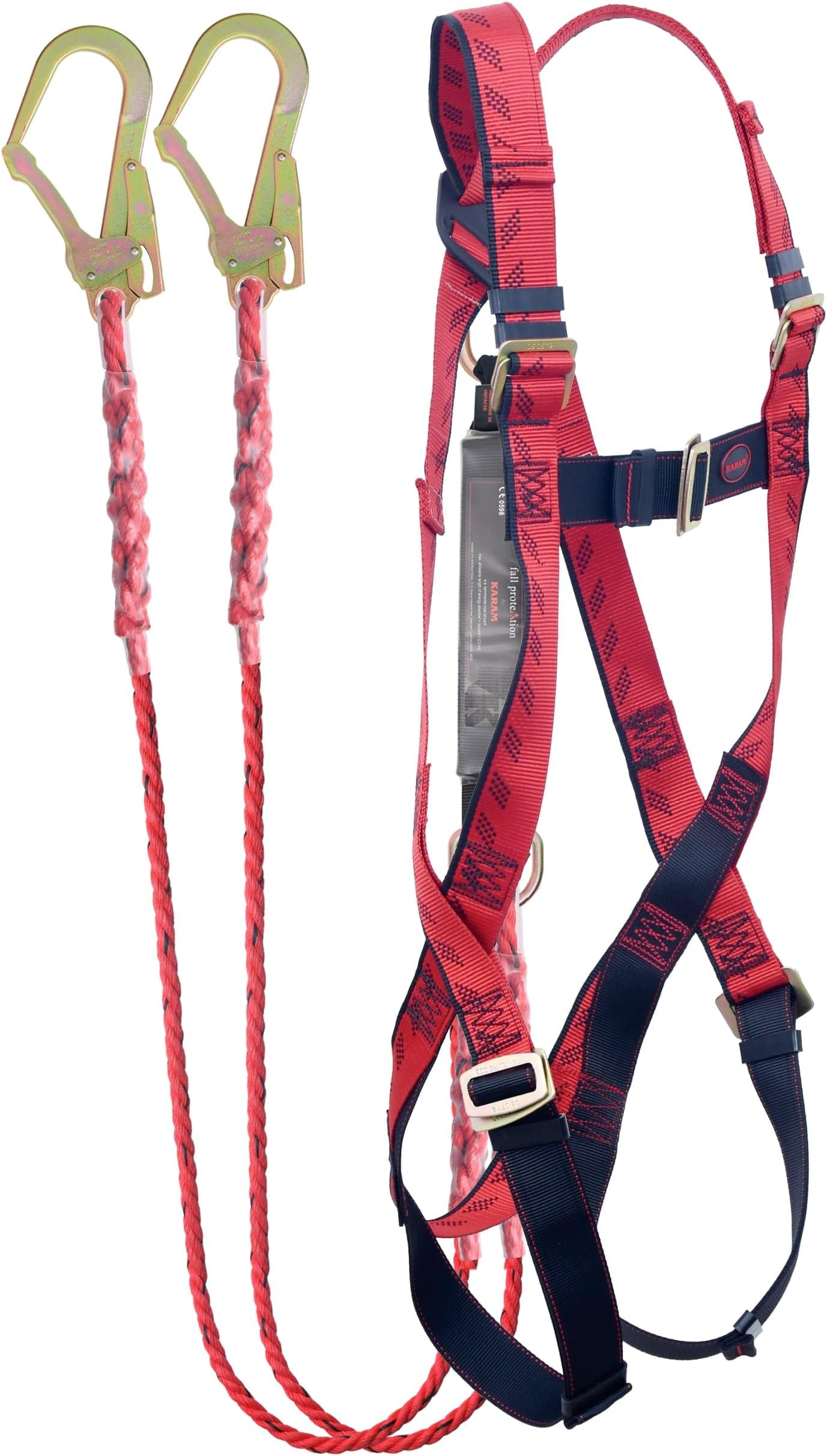 KARAM Full Body Safety Harness (Class A) With 2 Mtr Energy Absorbing ...