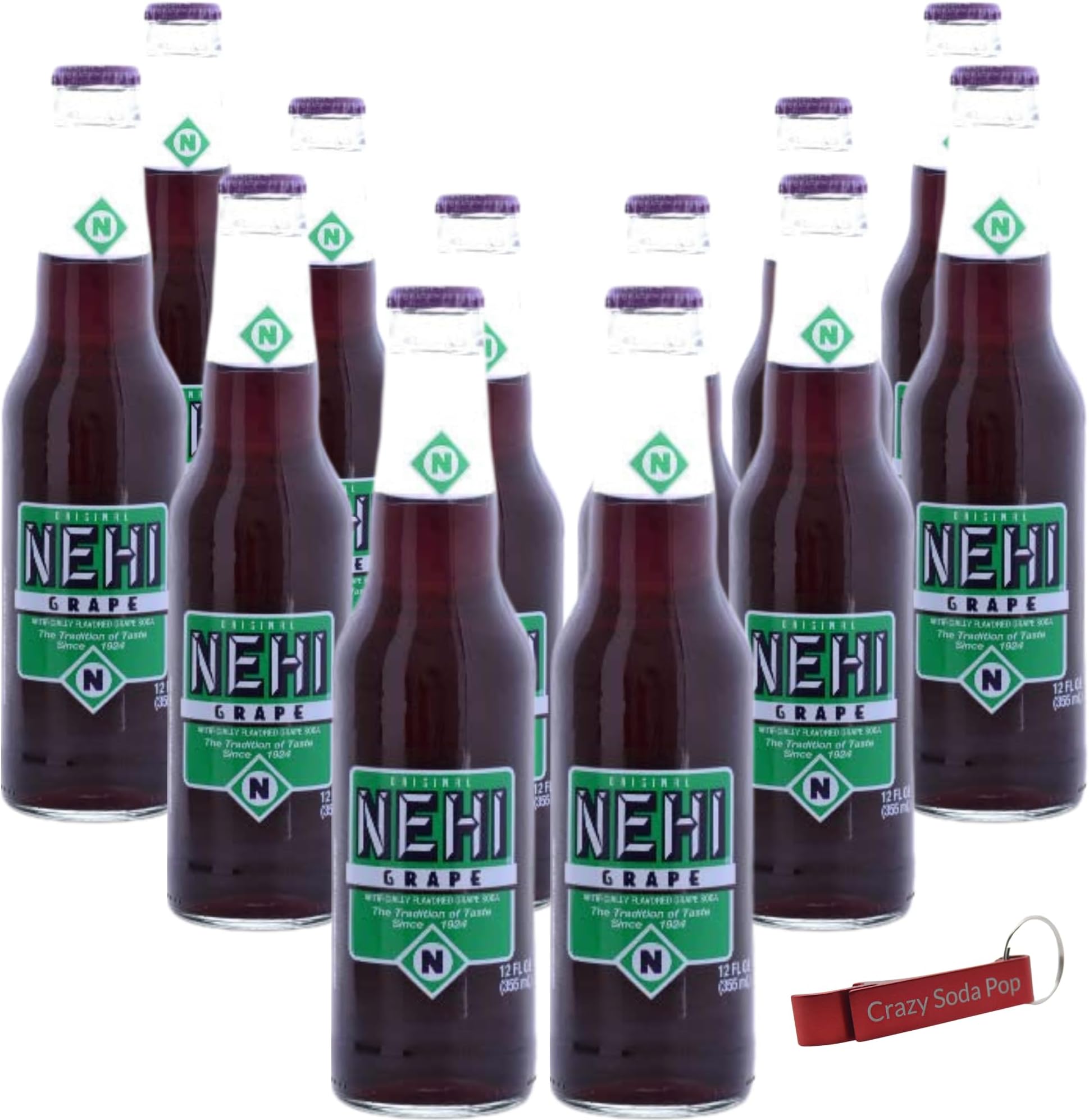 Amazon.com : Nehi Grape Soda | Real Cane Sugar | Caffeine Free ...