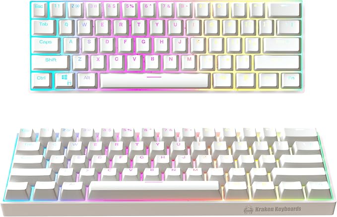 Amazon.com: Kraken Keyboards Pro 60 Percent Keyboard 60% Gaming ...