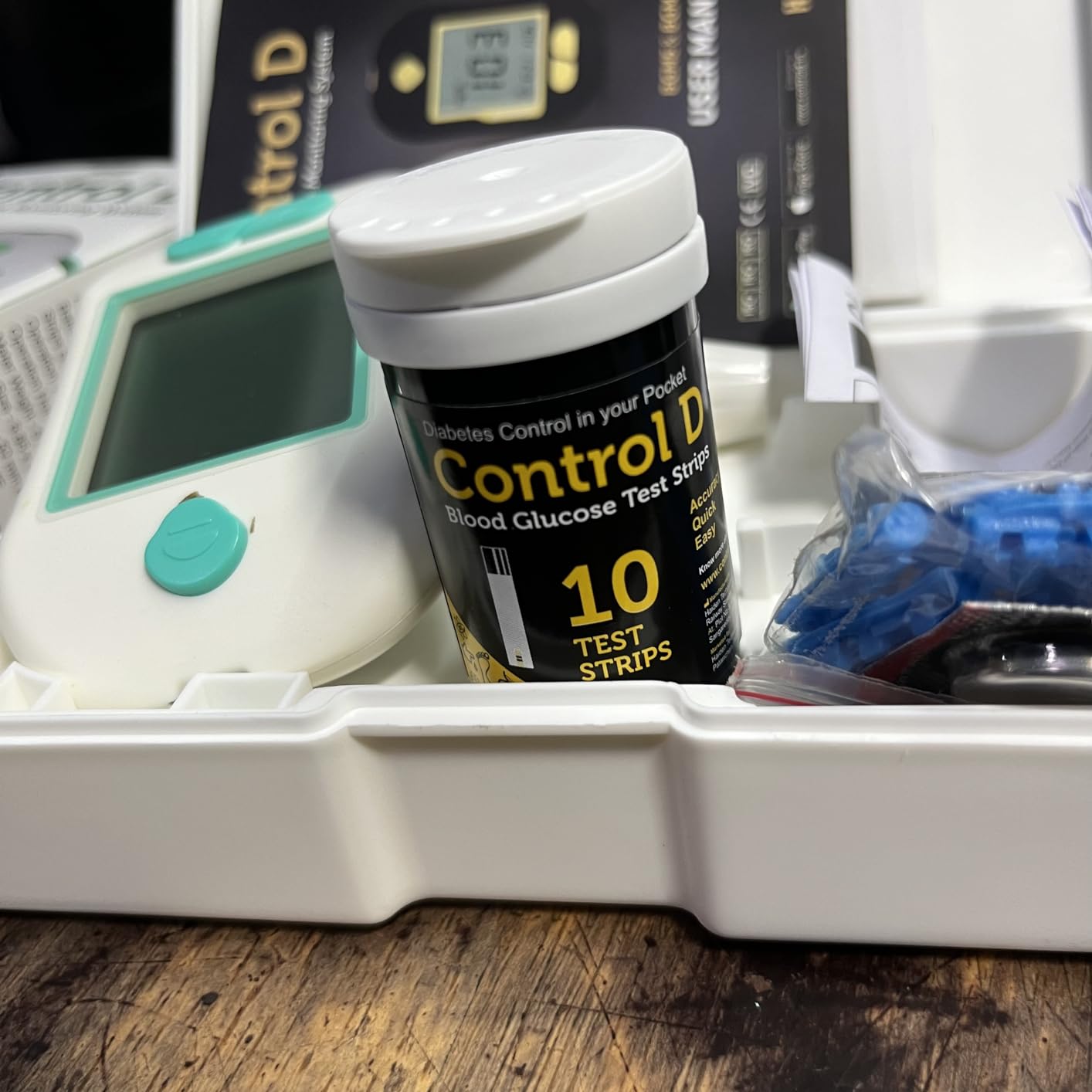 Control D Advanced Digital Diabetes Glucose Blood Sugar Testing Monitor ...