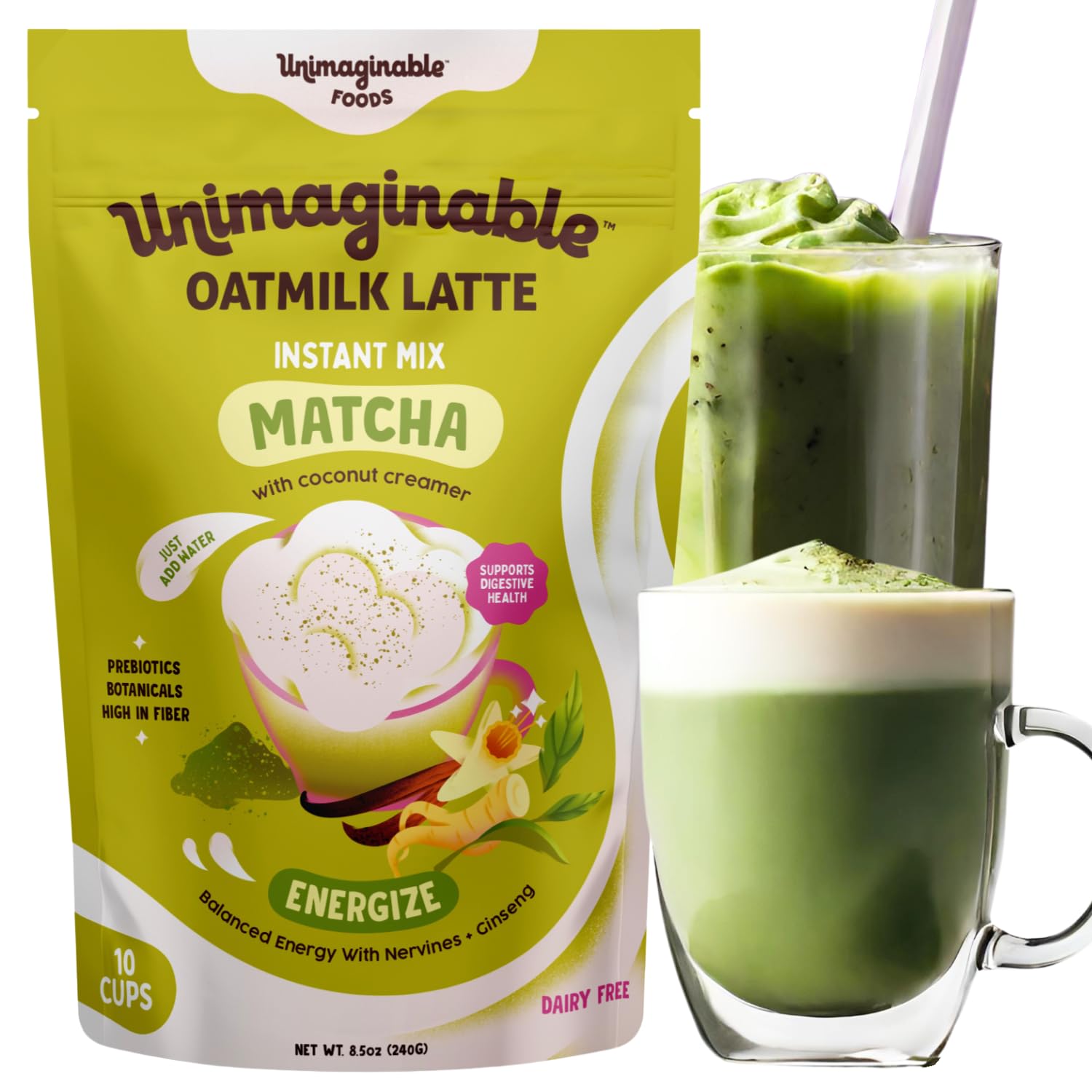 Amazon.com: Unimaginable Matcha Latte Powder, Gut-Brain Wellness Matcha ...