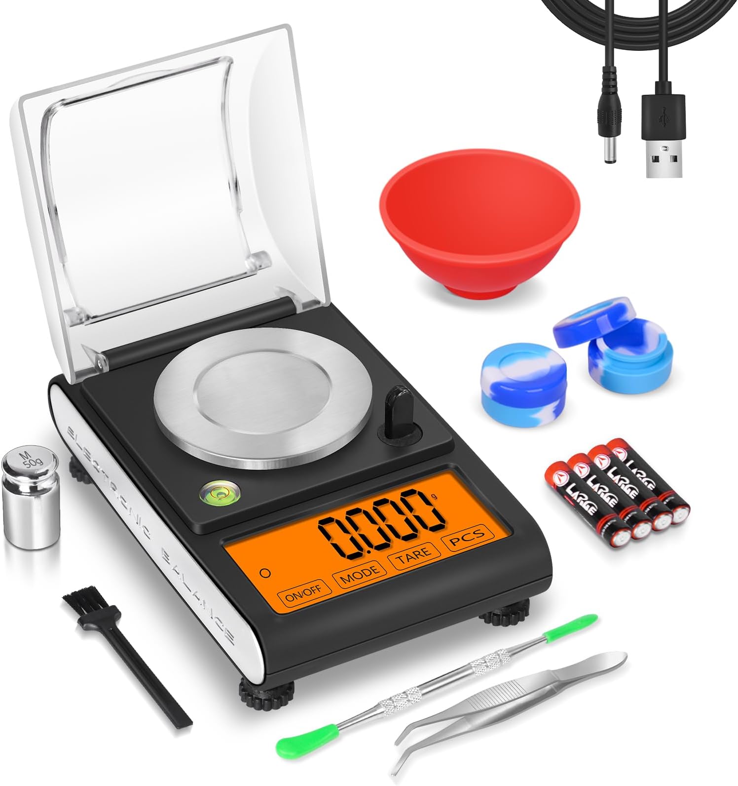 Fuzion Milligram Scale 50g/0.001g, Precision Digital mg Scale with ...