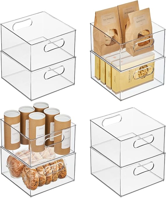 Amazon.com - mDesign Deep Plastic Stackable Kitchen Storage Organizer ...