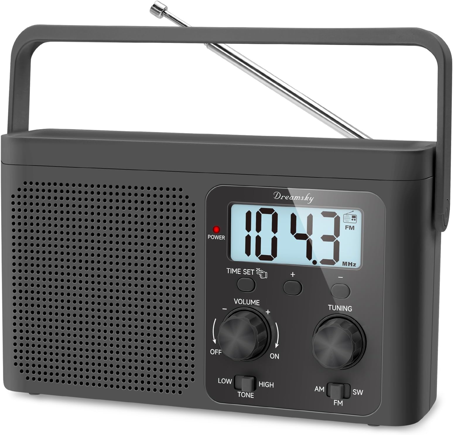 Amazon.com: DreamSky AM FM Radio Portable - Shortwave Radio Battery ...