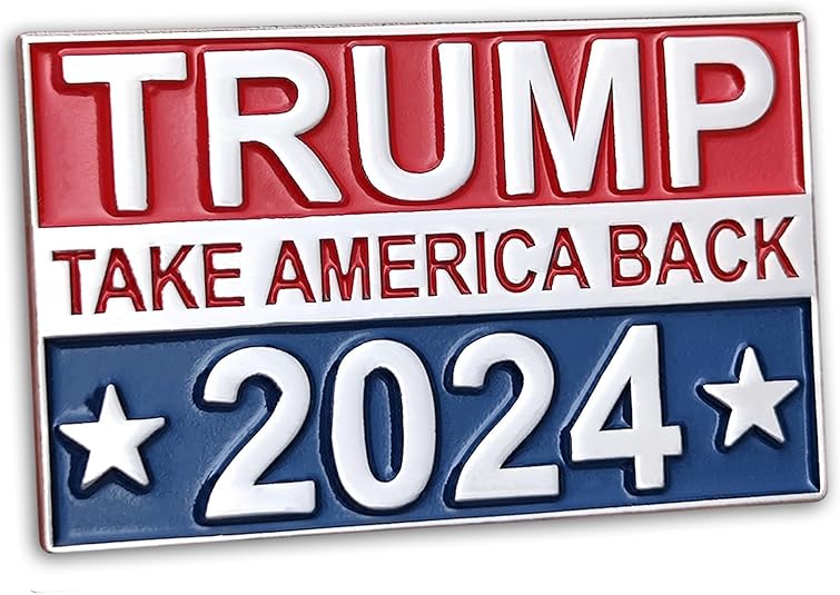 Amazon.com: Arturbo Trump Enamel Hat Lapel Pin USA Flag Badges Brooch ...