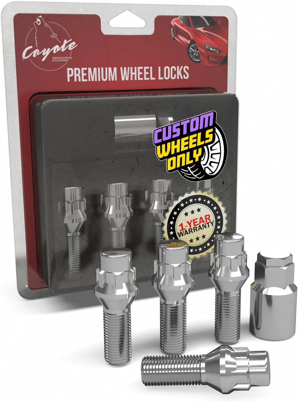 Premium Chrome Lug Bolt Wheel Lock Set - 14x1.5 Cone Maroc | Ubuy