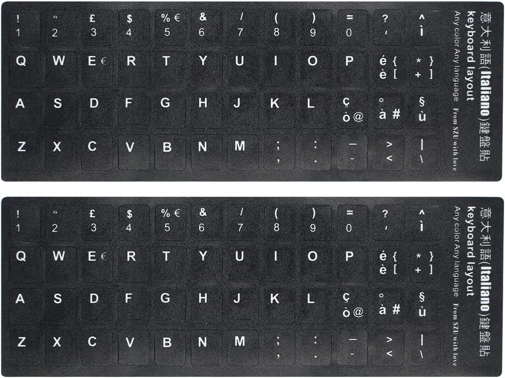 2PCS Pack Universal Keyboard Stickers for Laptop Computer PC Desktop ...