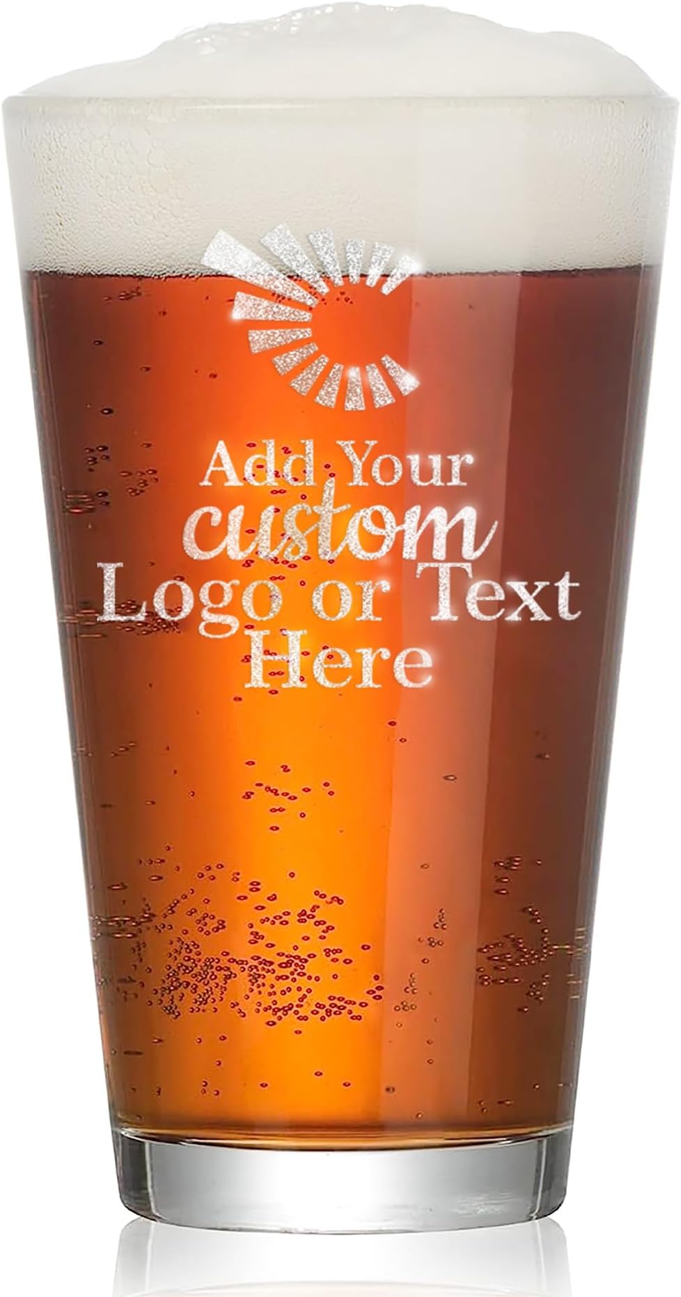 Amazon.com | ANY TEXT, Custom Customized Engraved Pint Glasses for Beer ...