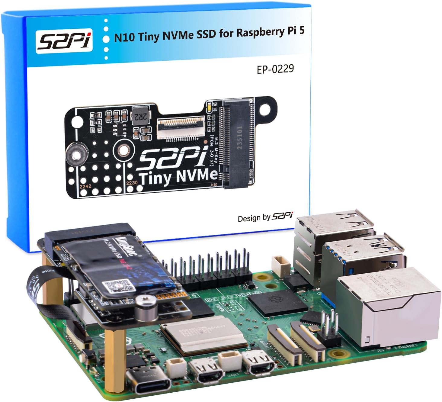 GeeekPi N07 M.2 PCIe to NVMe Bottom SSD Pip PCIe Peripheral Board for ...