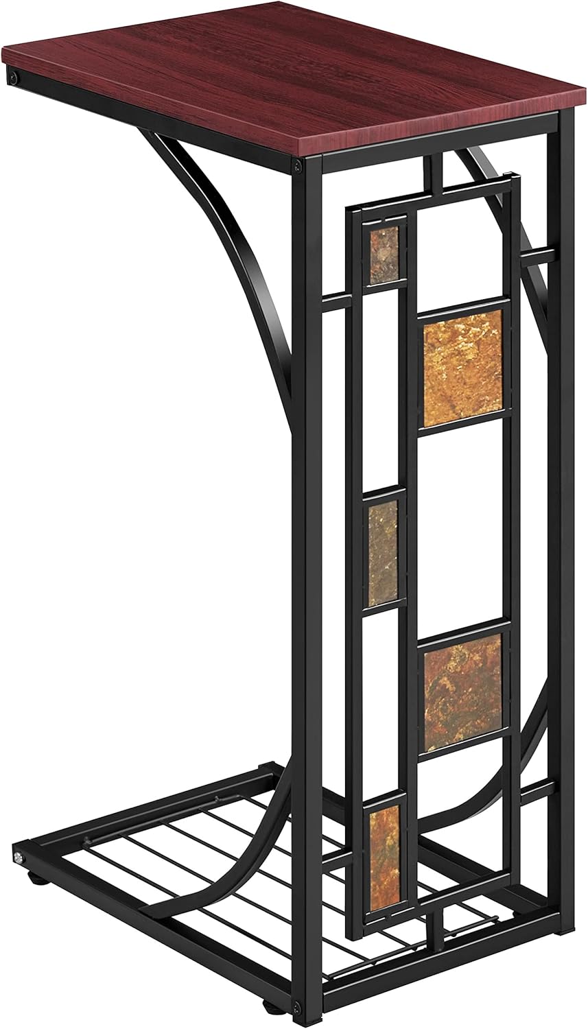 Amazon.com: Topeakmart C Shaped End Table Couch Table Slim Sofa Side ...