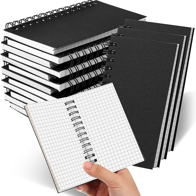 Amazon.com : Jutom 12 Pcs Mini Spiral Notebooks 3 x 5 Inch Bulk Graph ...