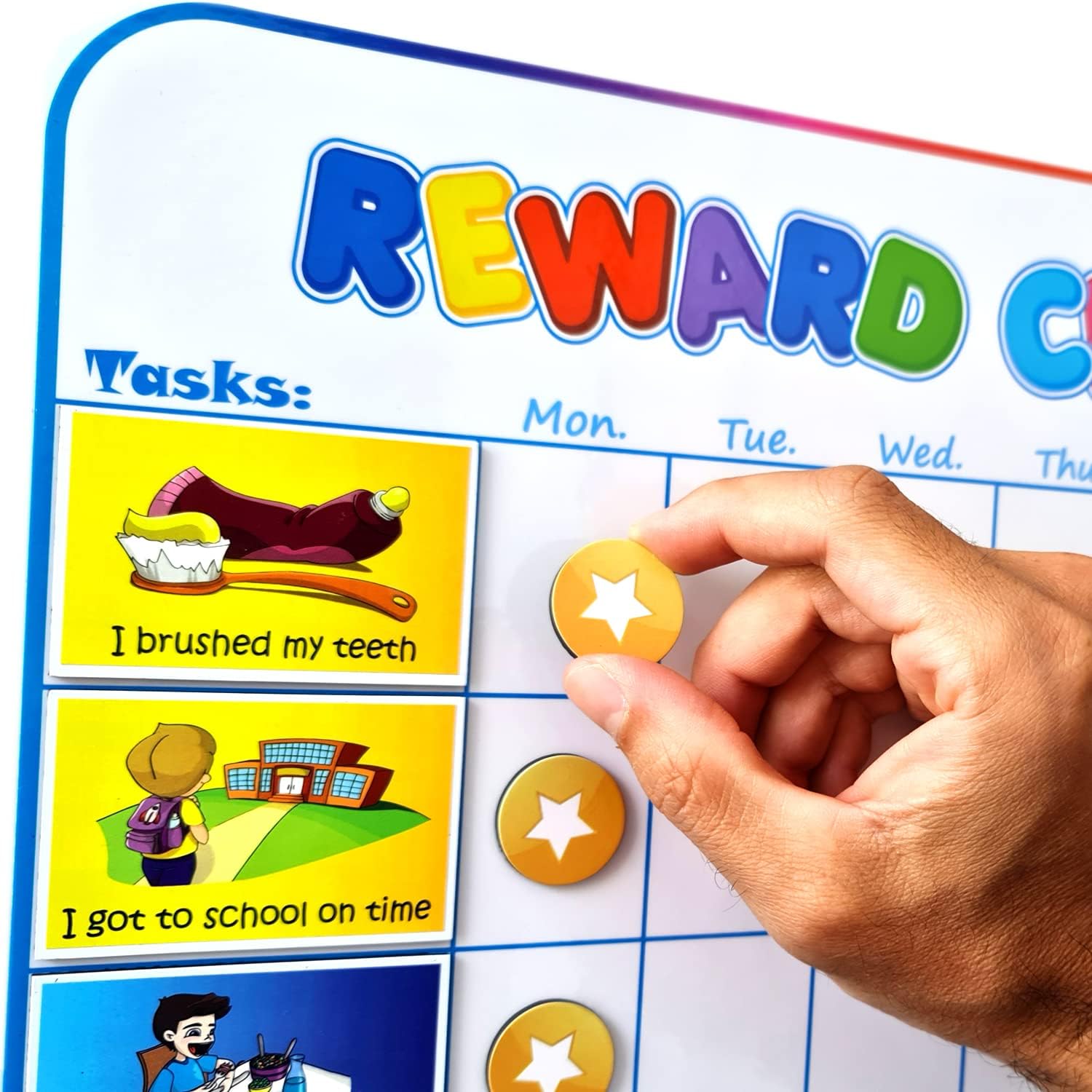 Amazon.com : CosCosX 504 Pcs Kids Reward Bucks Charts Magnetic Good ...