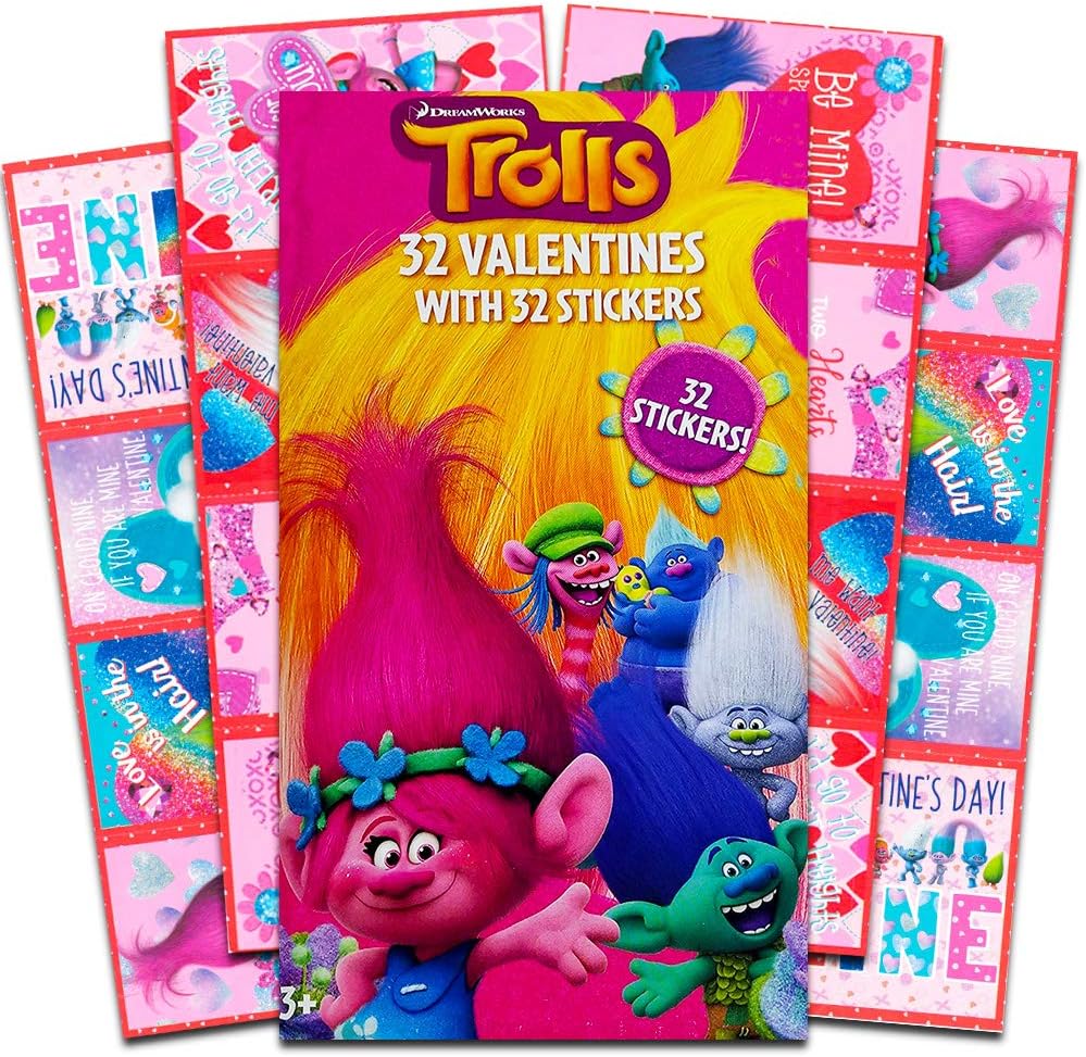 Amazon.com: Paper Magic 32 Unisex Valentine Cards With 64 Stickers ...