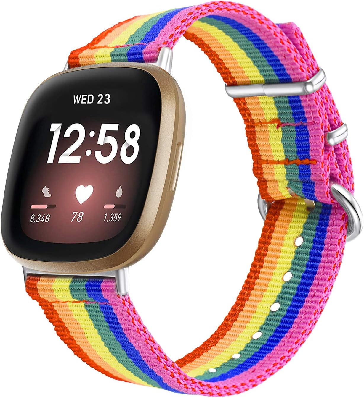 Amazon.com: Bandmax Compatible for Series 3 Fitbit Versa Bands LGBT Gay ...