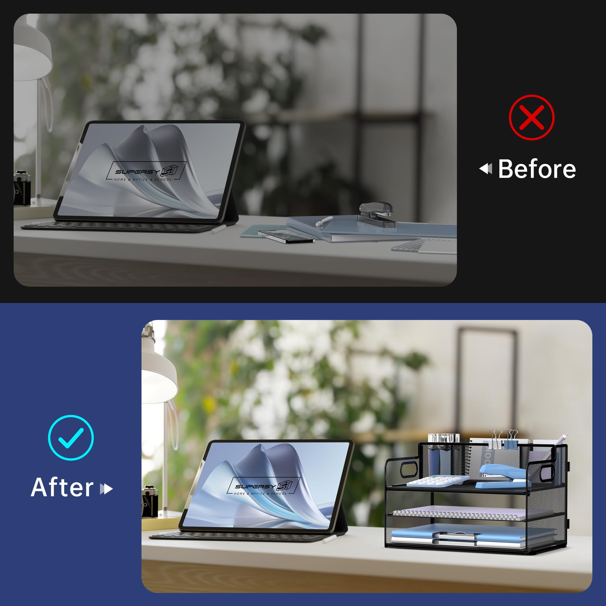 Snapklik.com : SUPEASY 3 Tier Desk Organizer