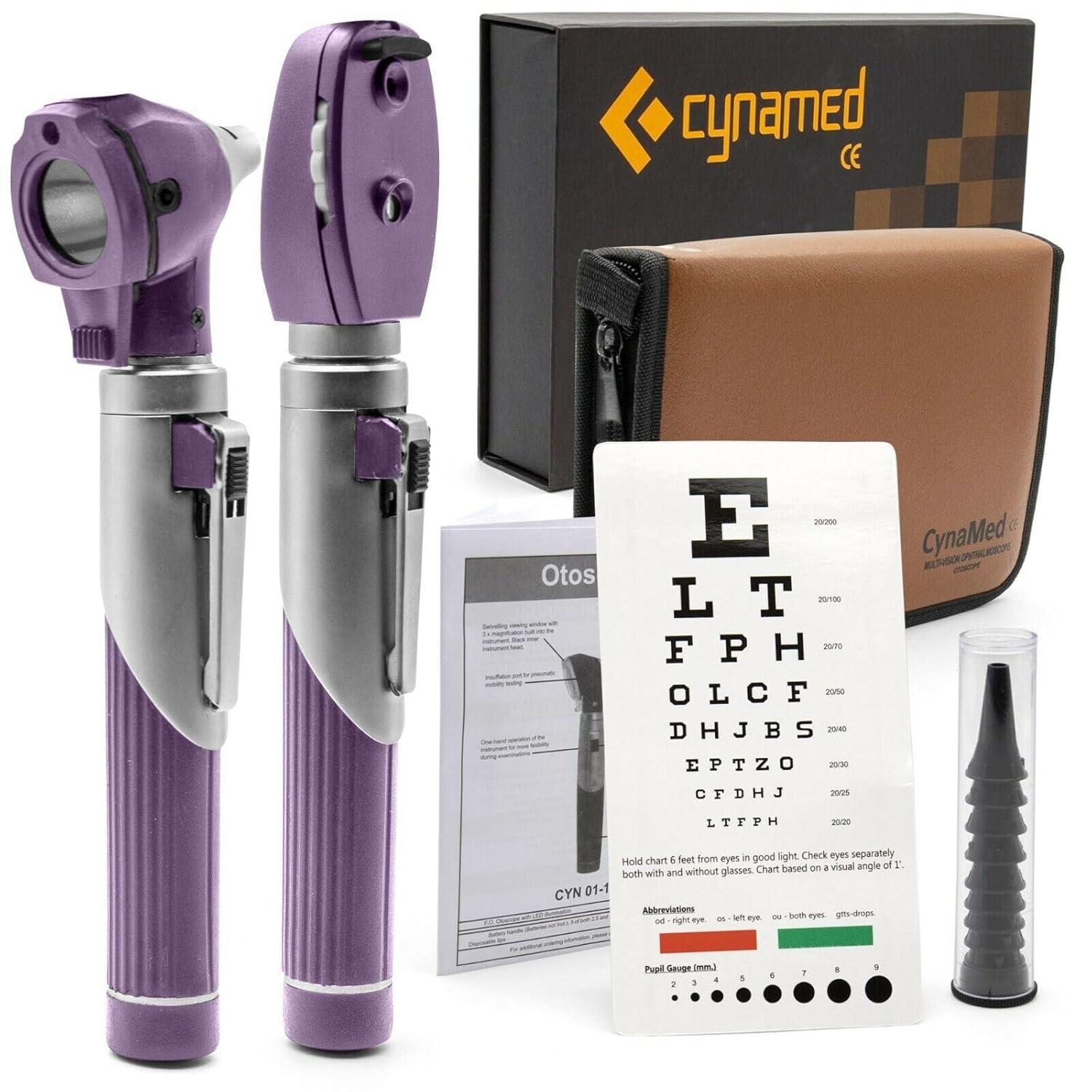 Amazon.com: Cynamed Duplex Otoscope Set - Multi-Function Ear Scope for ...