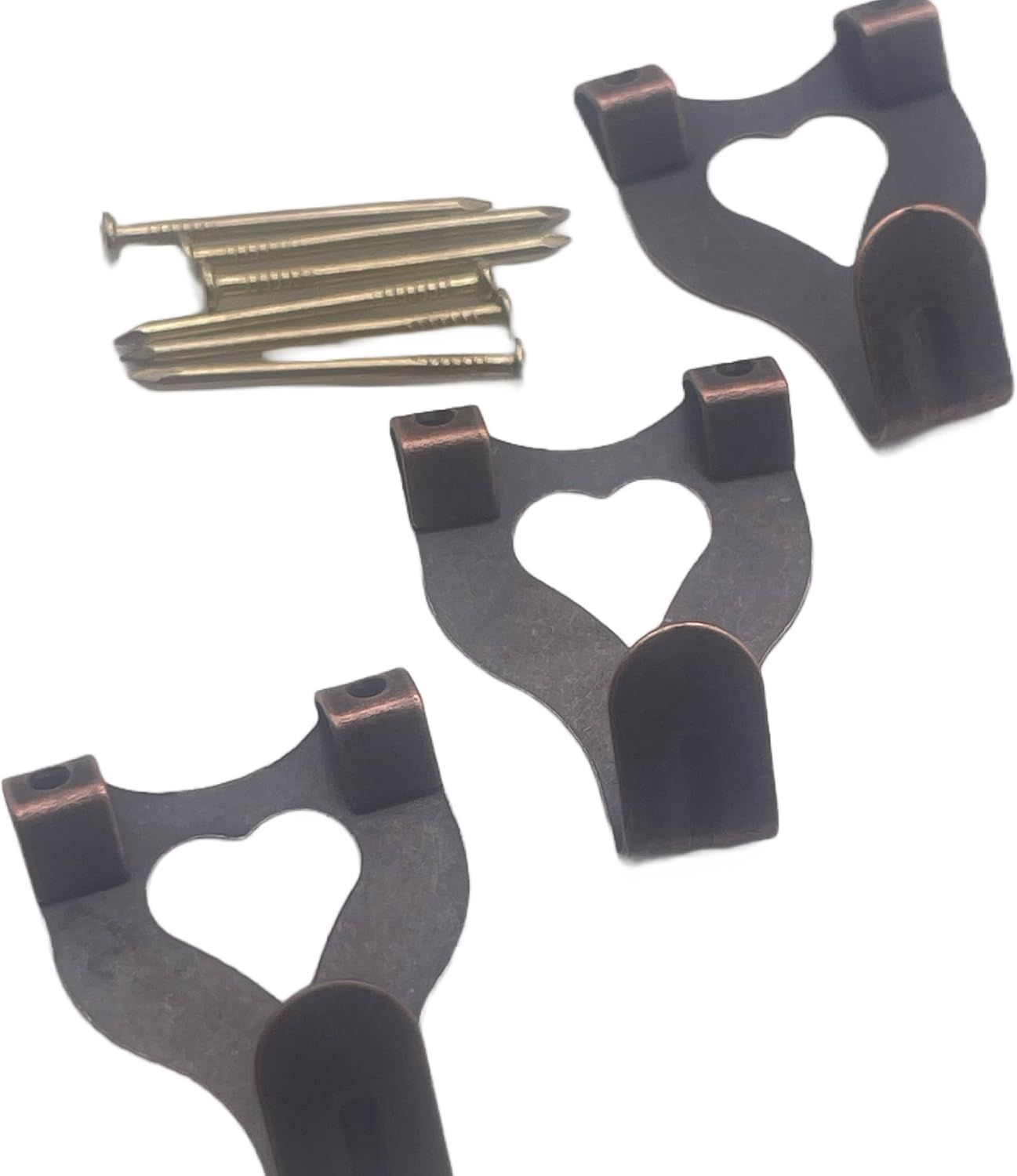 Large Antique Brass Plated Hanging Hooks with Pins Maximum Load 7kg Not ...