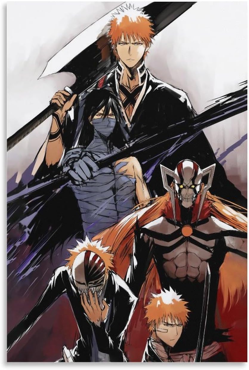 Amazon.com: SPJJRTAOF Anime Poster Bleach PosterCanvas Art for Room ...